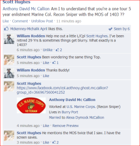 Anthony David Mc Callion Marine POSER Blog of Shame